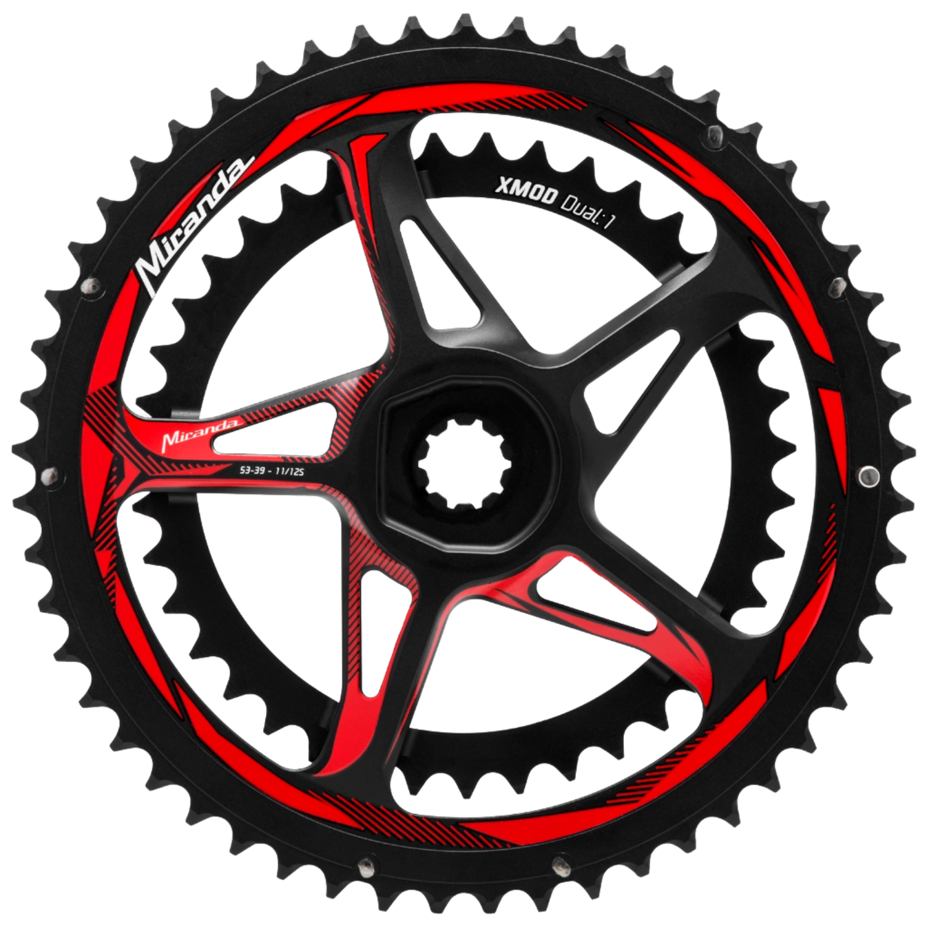 XMod Road Spiderless Double Chainring 34/50 Teeth Aluminium Black for ...